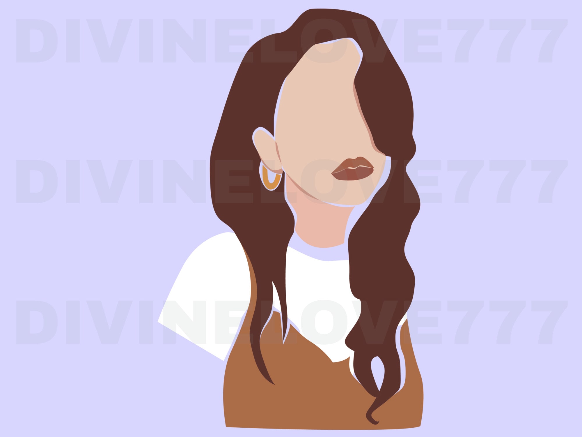 Woman SVG Brunette SVG - Etsy