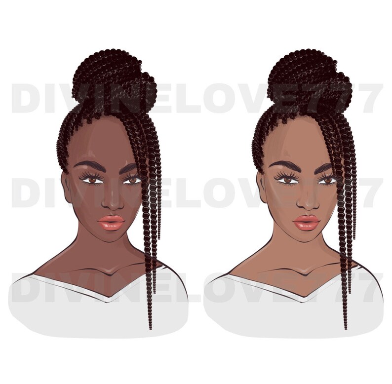 Braids SVG and PNG Bundle Black Woman SVG Black Girl Svg - Etsy