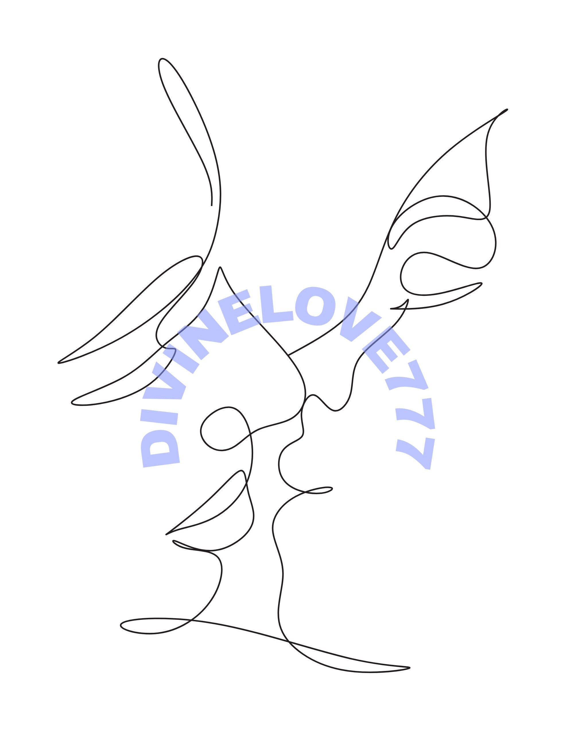 Kiss SVG and PNG Bundle Kissing Minimalism One Line Art - Etsy