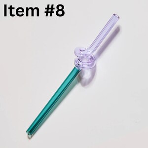 Handblown Glass Straws Reusable Heat Resistant Glass Straw Drinking ...