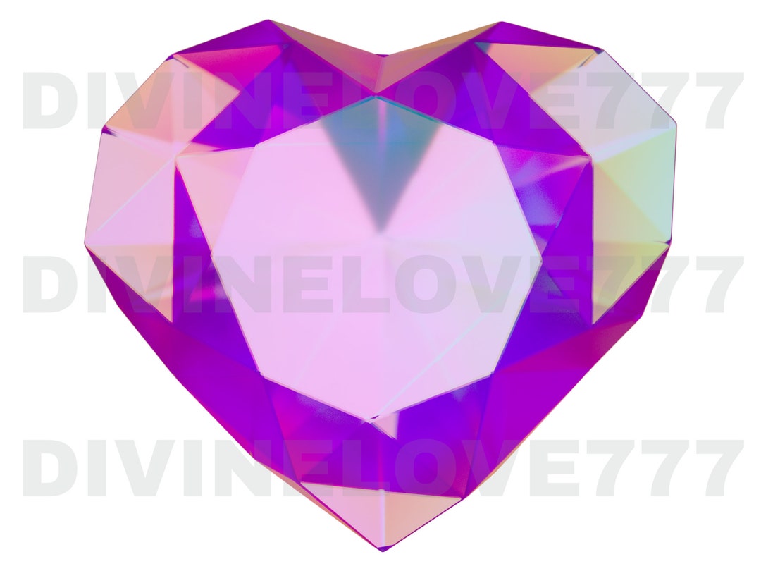 Heart SVG Crystal Heart SVG Gemstone SVG Crystal Svg Purple Svg ...