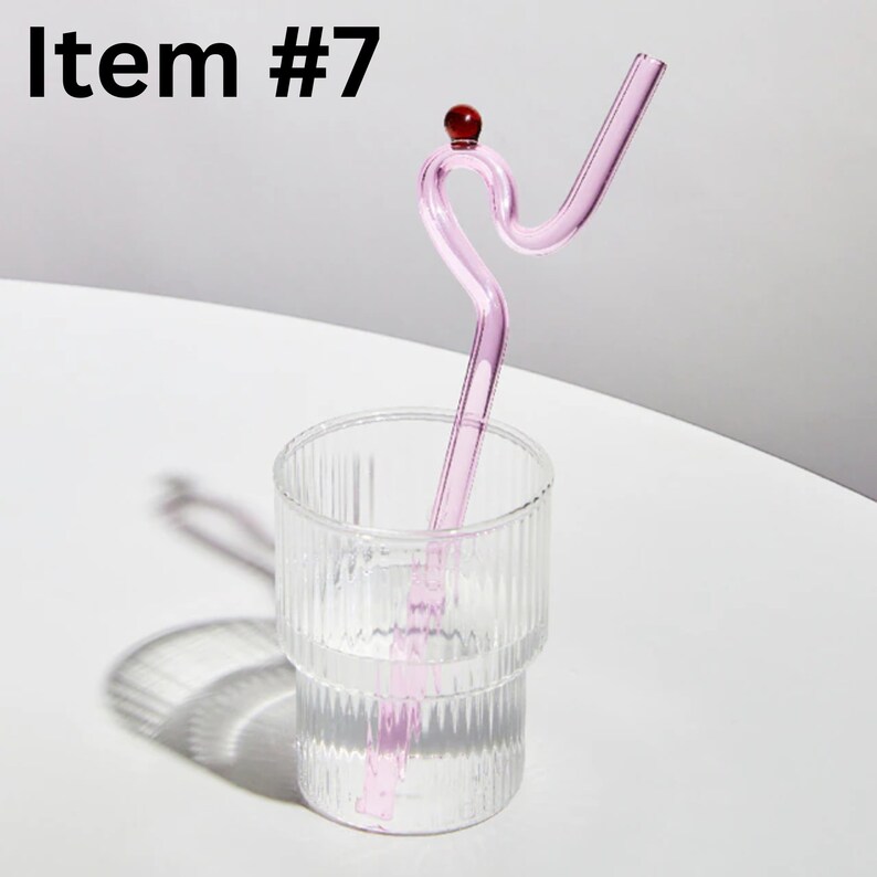 Handblown Glass Straws Reusable Heat Resistant Glass Straw - Etsy