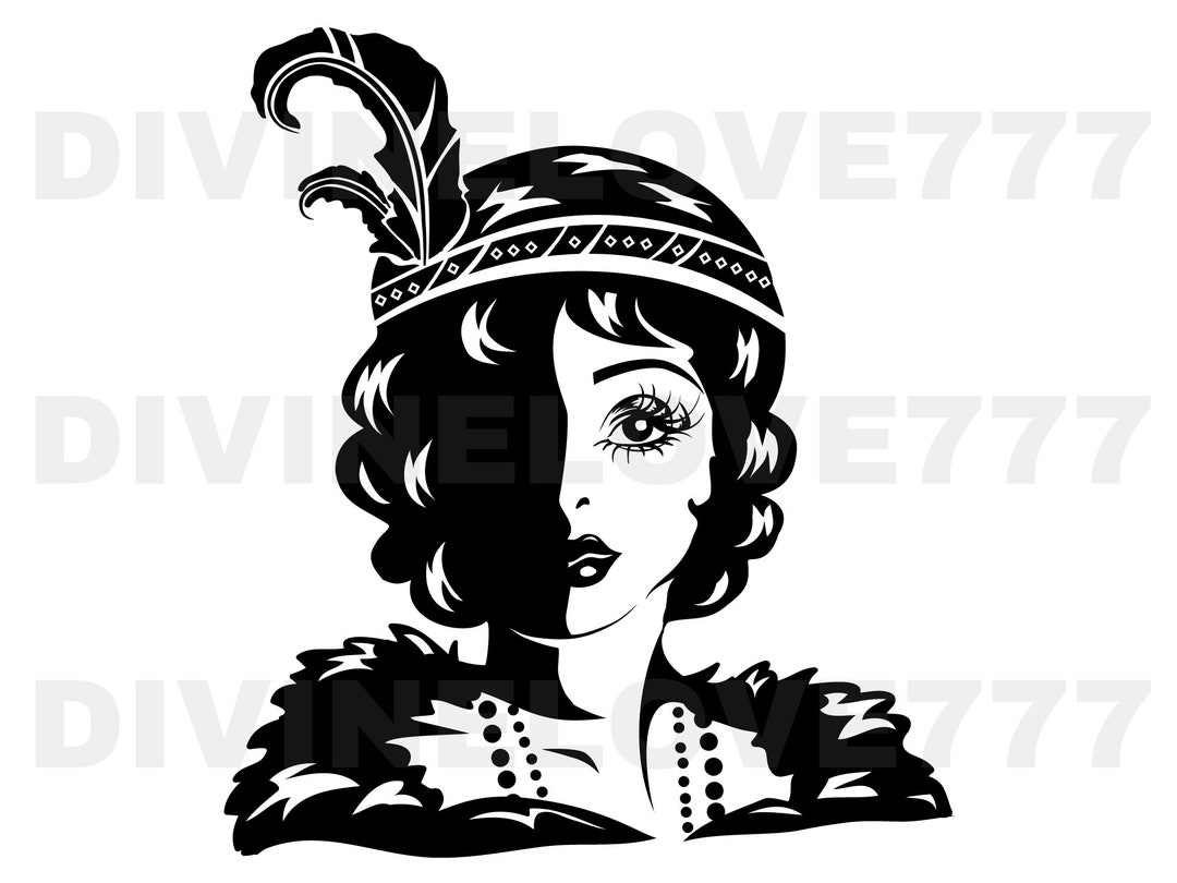 1920s Flapper Women SVG and PNG Bundle Roaring 20s - Etsy UK
