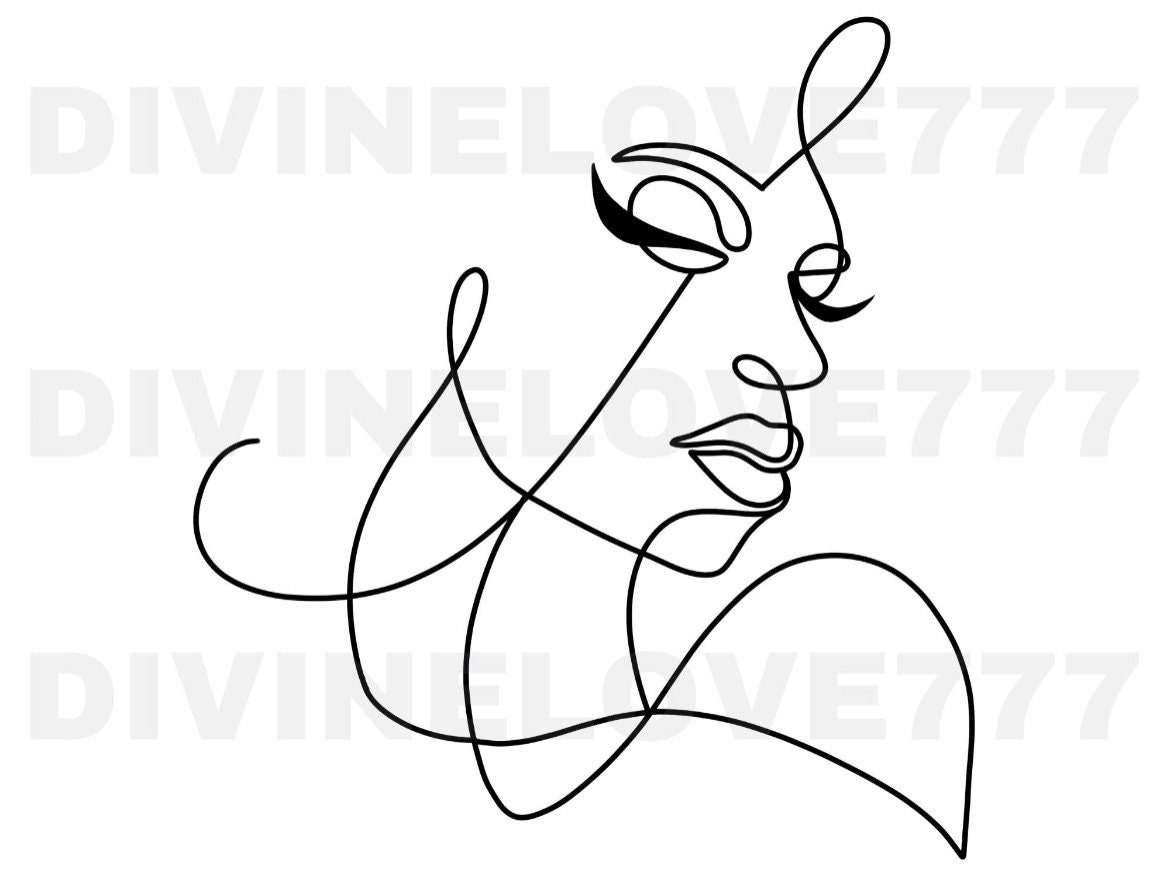 Woman SVG and PNG Bundle Minimalist One Line Line Art - Etsy