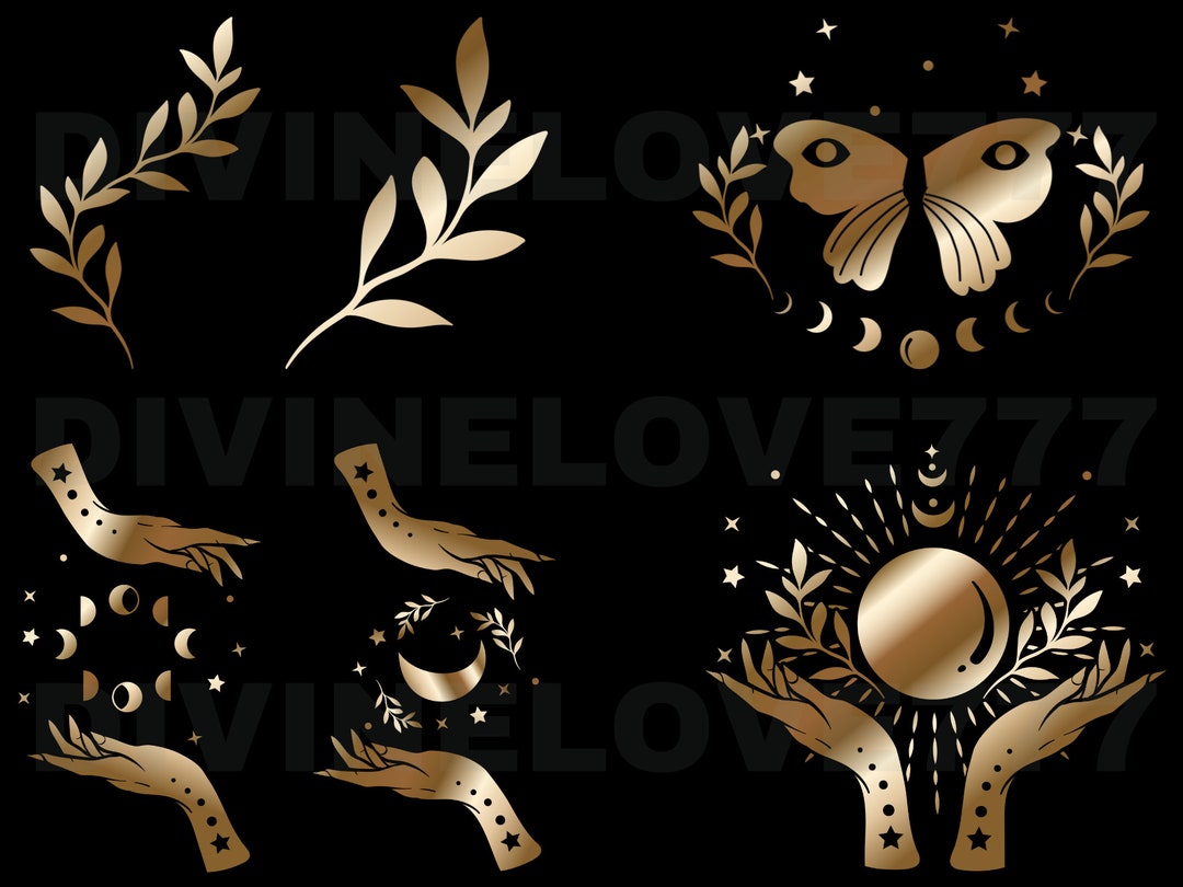 Magic SVG Butterfly SVG Stars SVG Herbs Svg Gold Svg Svg Bundle - Etsy