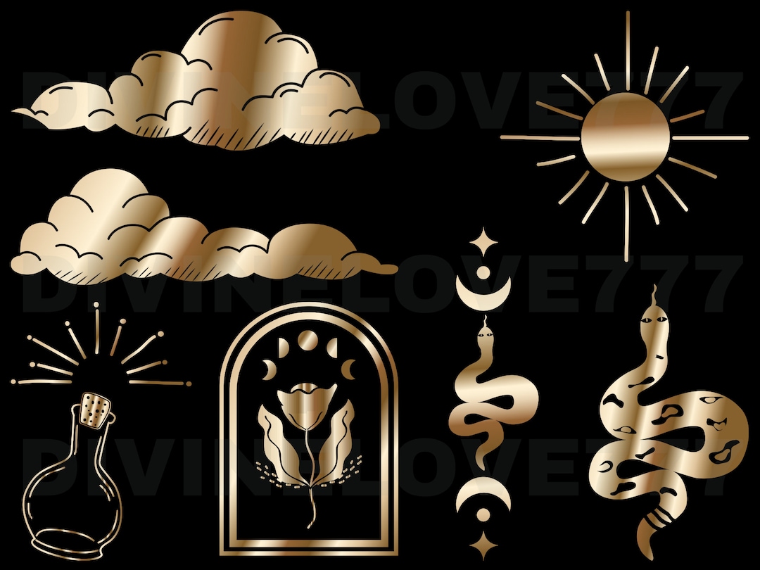 Magic SVG Witch SVG Snake SVG Rose Svg Gold Svg Svg Bundle - Etsy UK