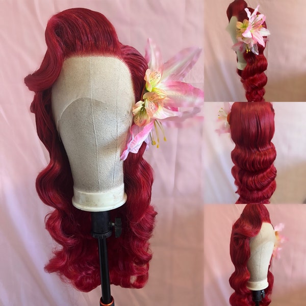 Red Ariel Wig - Etsy UK