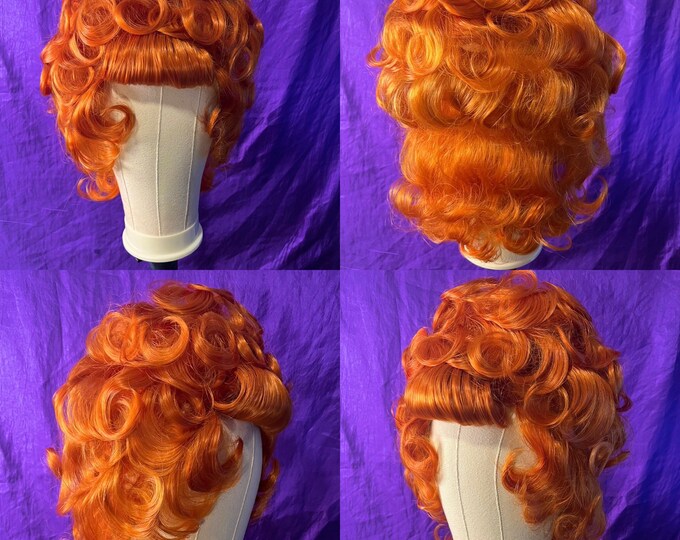 1970's Big Hair Red Wig, Charlie's Angels Mrs. Roper Costume, Redhead ...