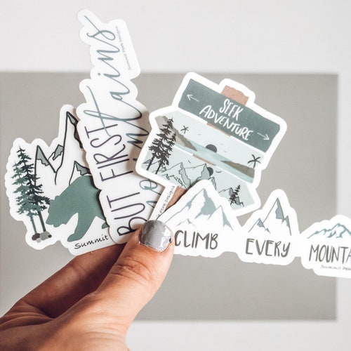 Adventure Sticker Pack Vinyl Sticker Scrapbook Car Decal - Etsy