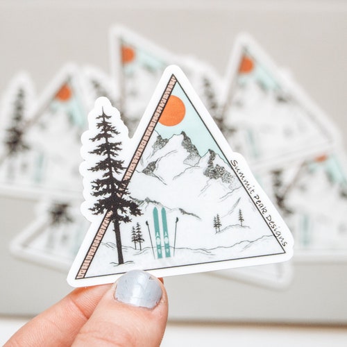 Hand-lettered Too Much Snow Sticker Backcountry Ski Sticker - Etsy