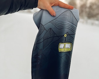 Minimal Pine Tree Neck Gaiter in Camel, Pine Tree Winter Ski Buff - Etsy