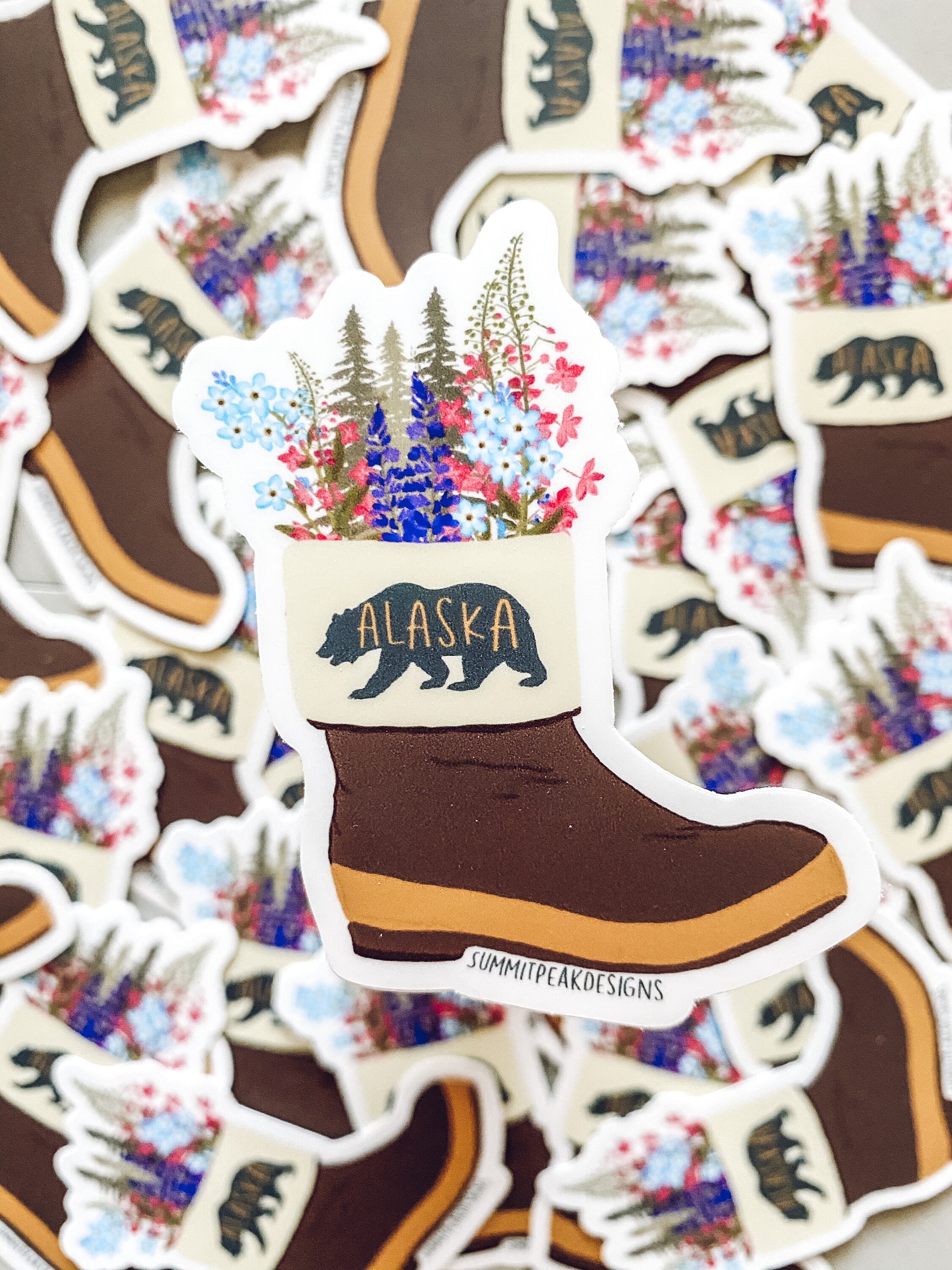 Alaska Tuff boot Vinyl Sticker Paper Paper & Party Supplies Stickers ...