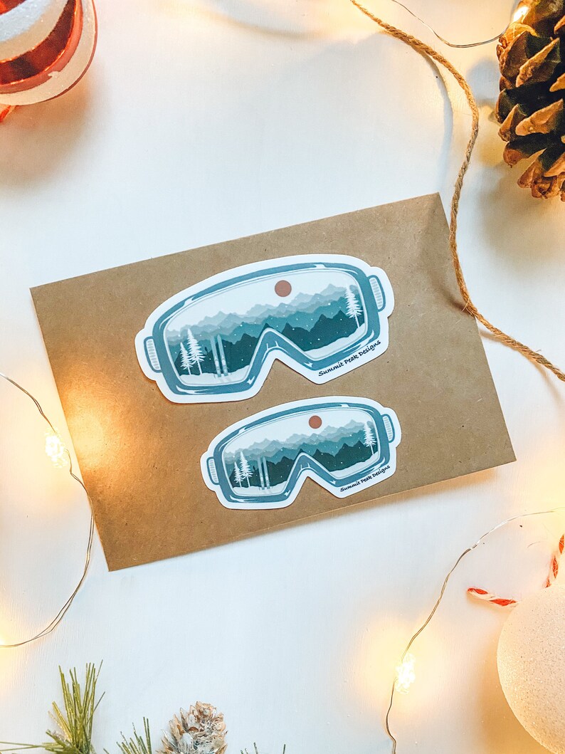 Mountain Goggles Ski Sticker | Etsy