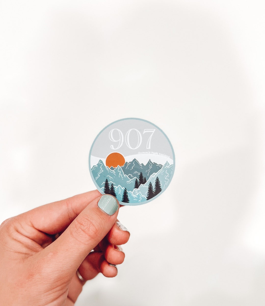 907 Sticker Alaska Sticker Mountain AK Sticker - Etsy