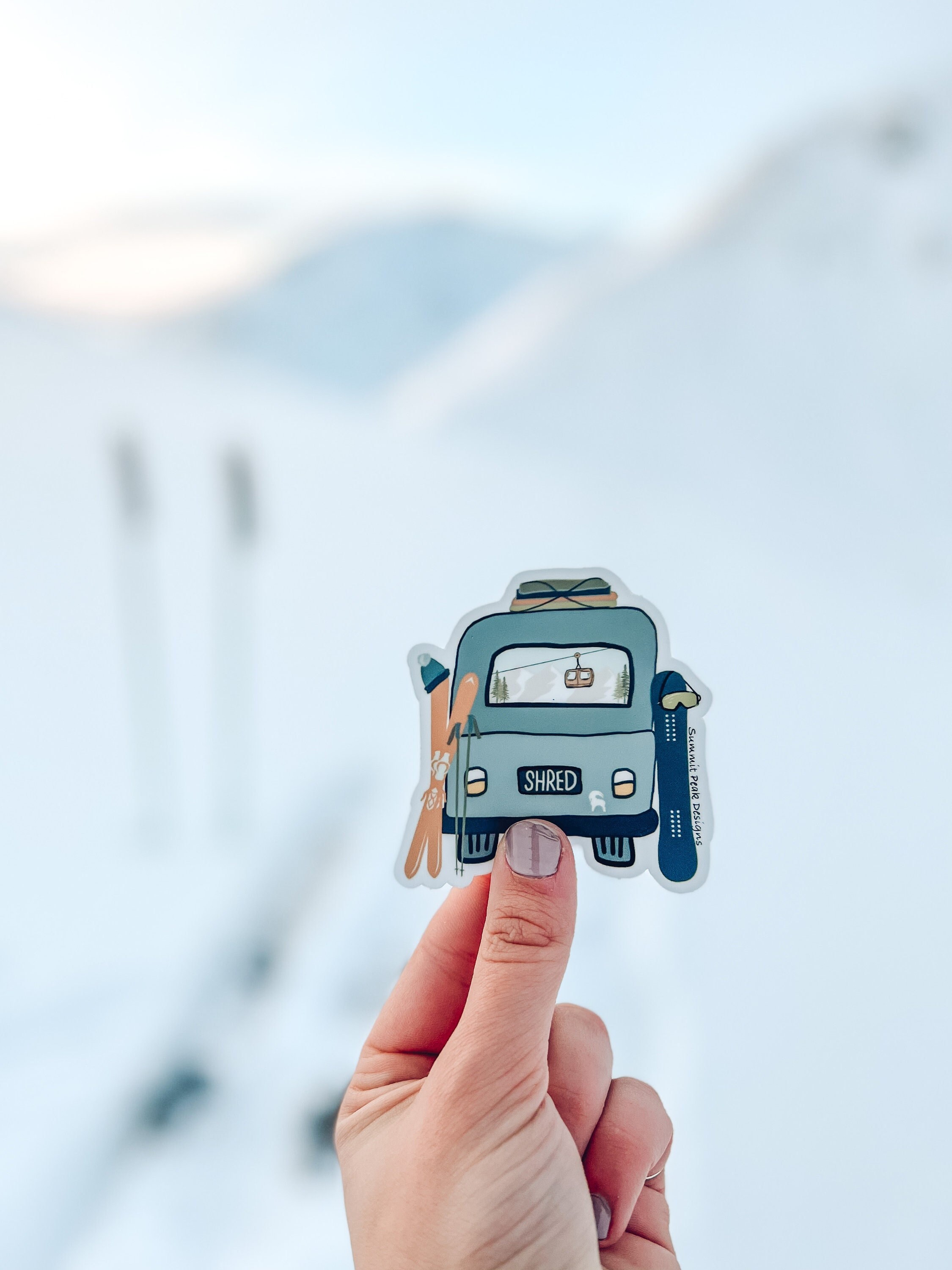 Shred Bus Sticker Shred Sticker Bus Life Sticker Snow - Etsy