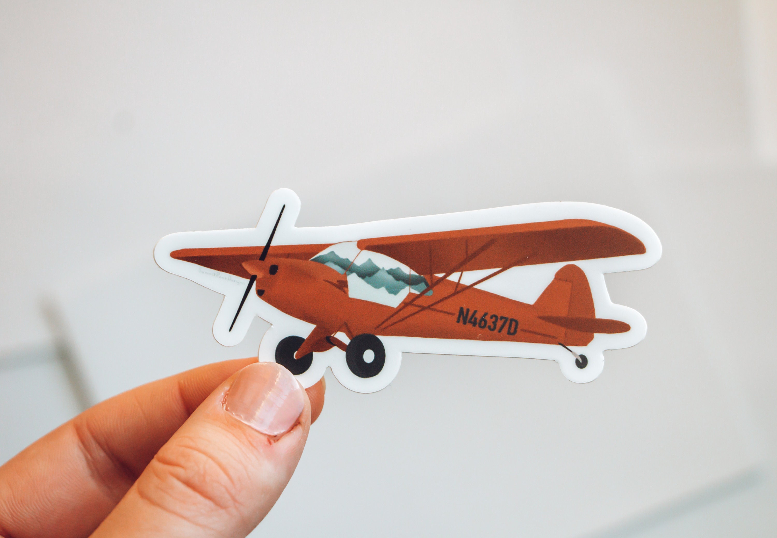 Super Cub Airplane Sticker - Etsy