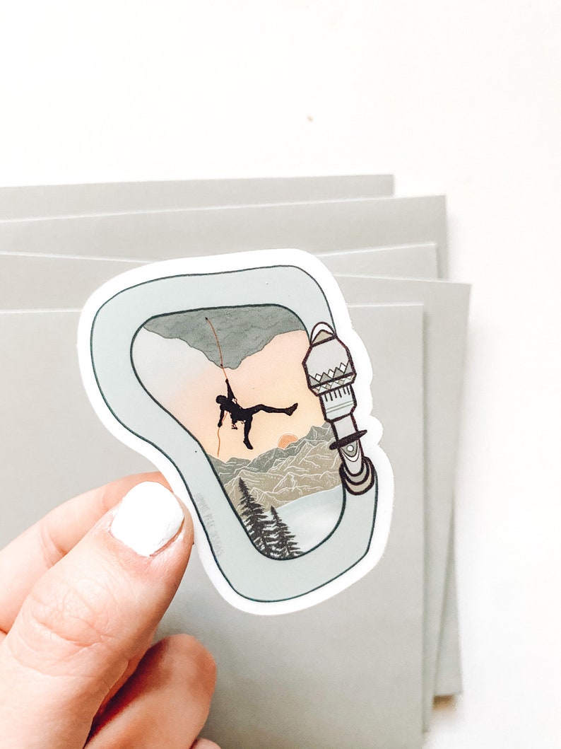 Carabiner Sticker Climbing Sticker Rock Climber - Etsy