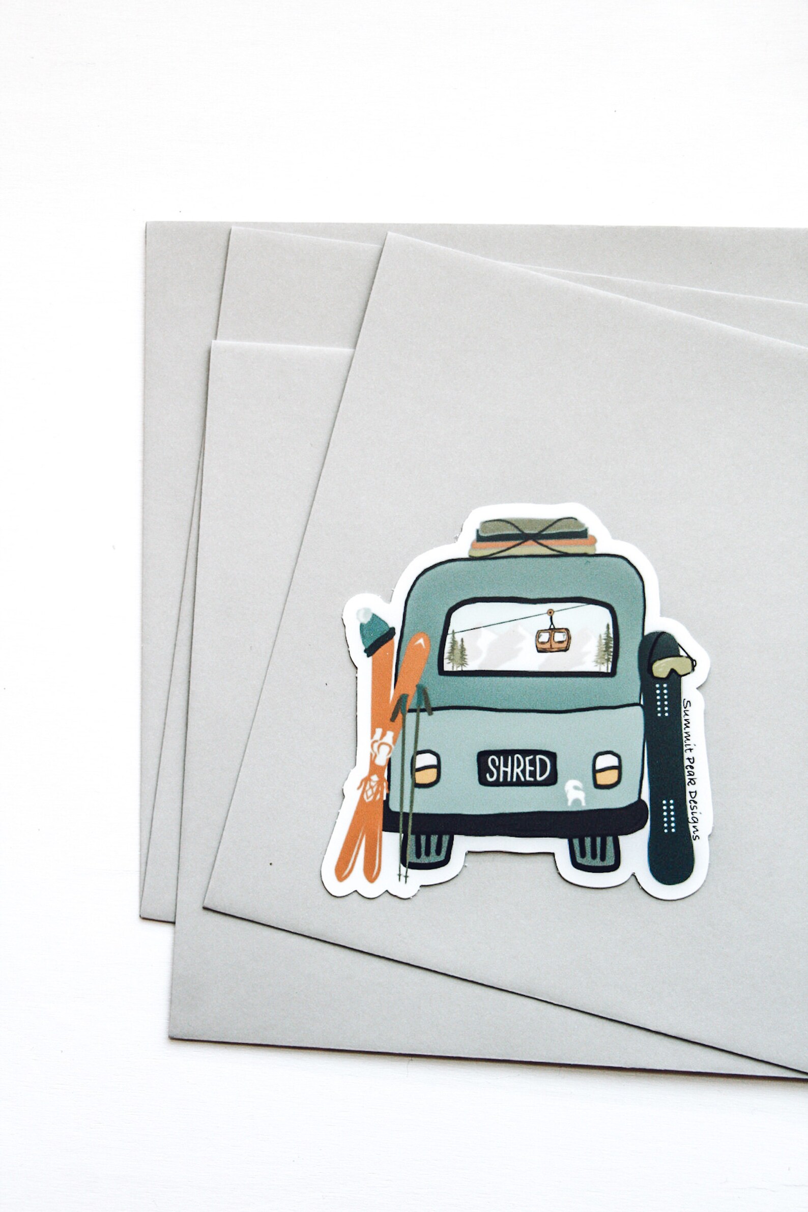 Shred Bus Sticker Shred Sticker Bus Life Sticker Snow | Etsy