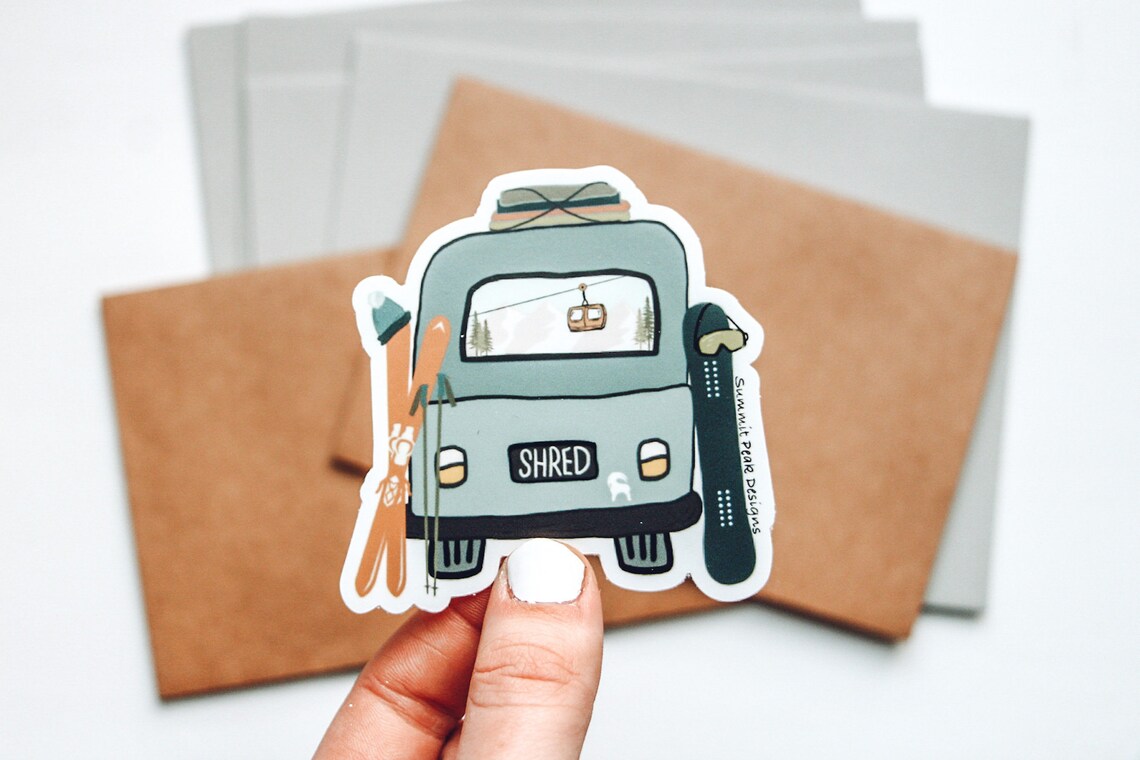 Shred Bus Sticker Shred Sticker Bus Life Sticker Snow | Etsy