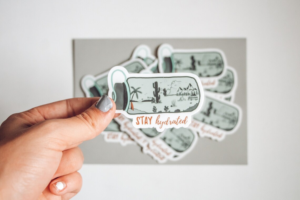 Stay Hydrated Sticker Water Bottle Sticker Hydration - Etsy