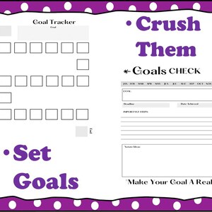 Goal Tracker, Habit Tracker, Planners, Planner Inserts, Printable ...