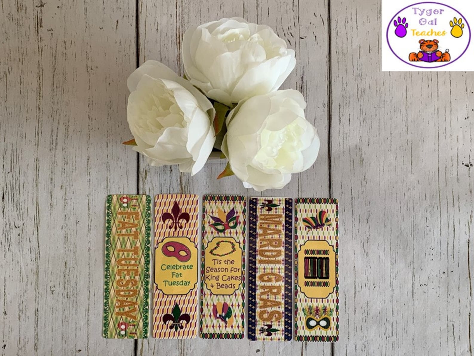 Mardi Gras Bookmarks for Readers, Holiday Bookmarks (set 1), Bookish ...