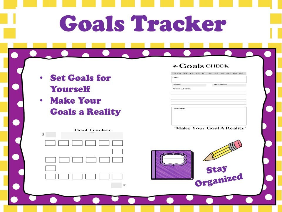 Goal Tracker, Habit Tracker, Planners, Planner Inserts, Printable ...