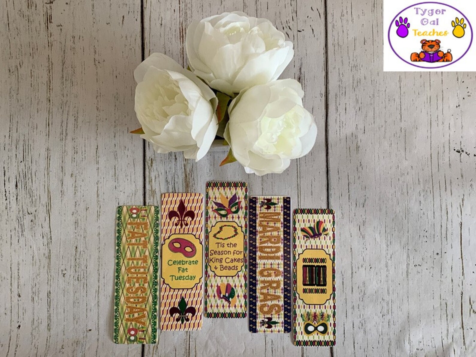 Mardi Gras Bookmarks for Readers, Holiday Bookmarks (set 1), Bookish ...