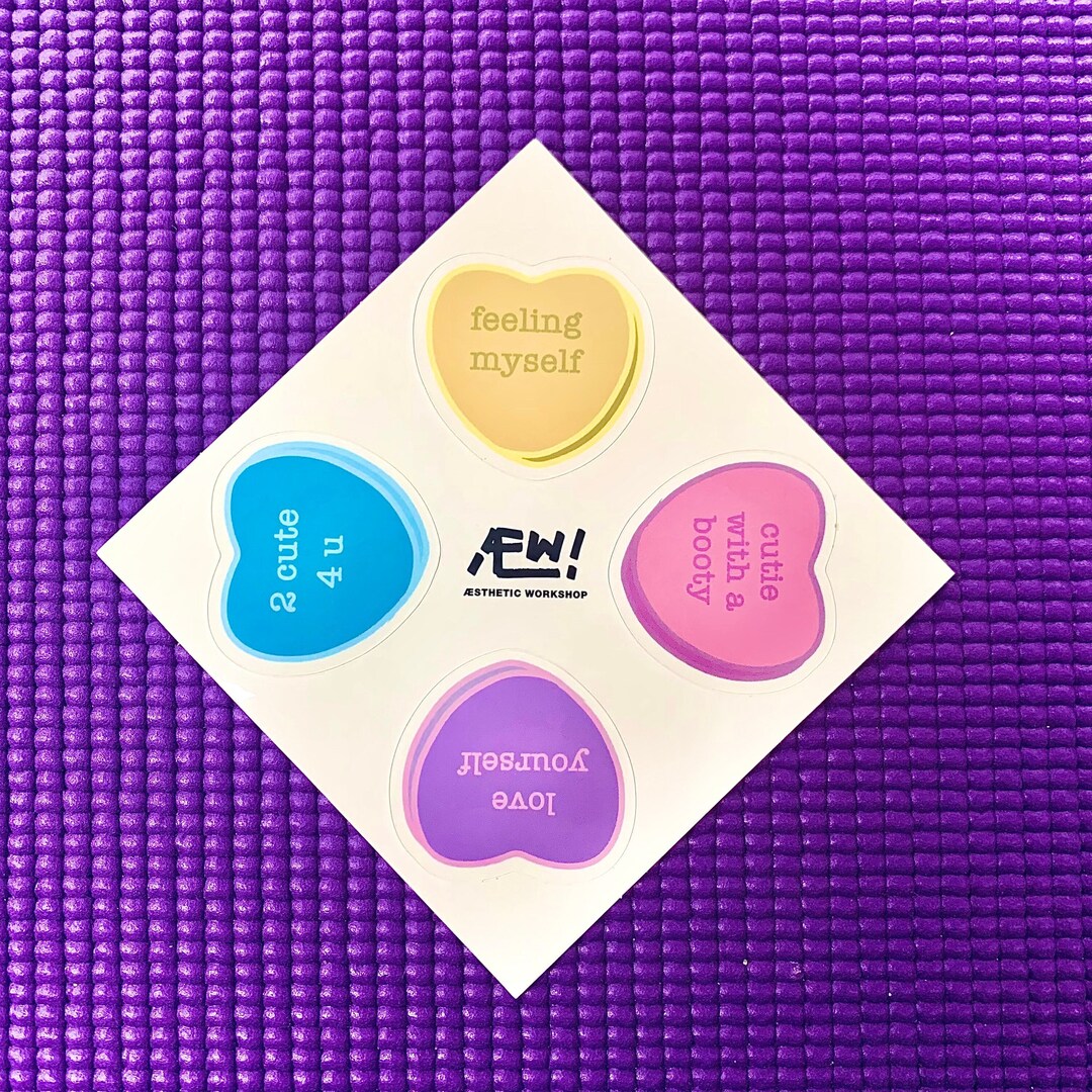 Feeling Myself Valentine Candy Hearts Sticker Sheet // Conversation ...