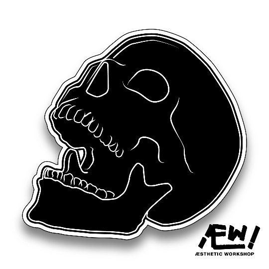 Spooky Skull Sticker // Black Skull Sticker // Black Skull - Etsy