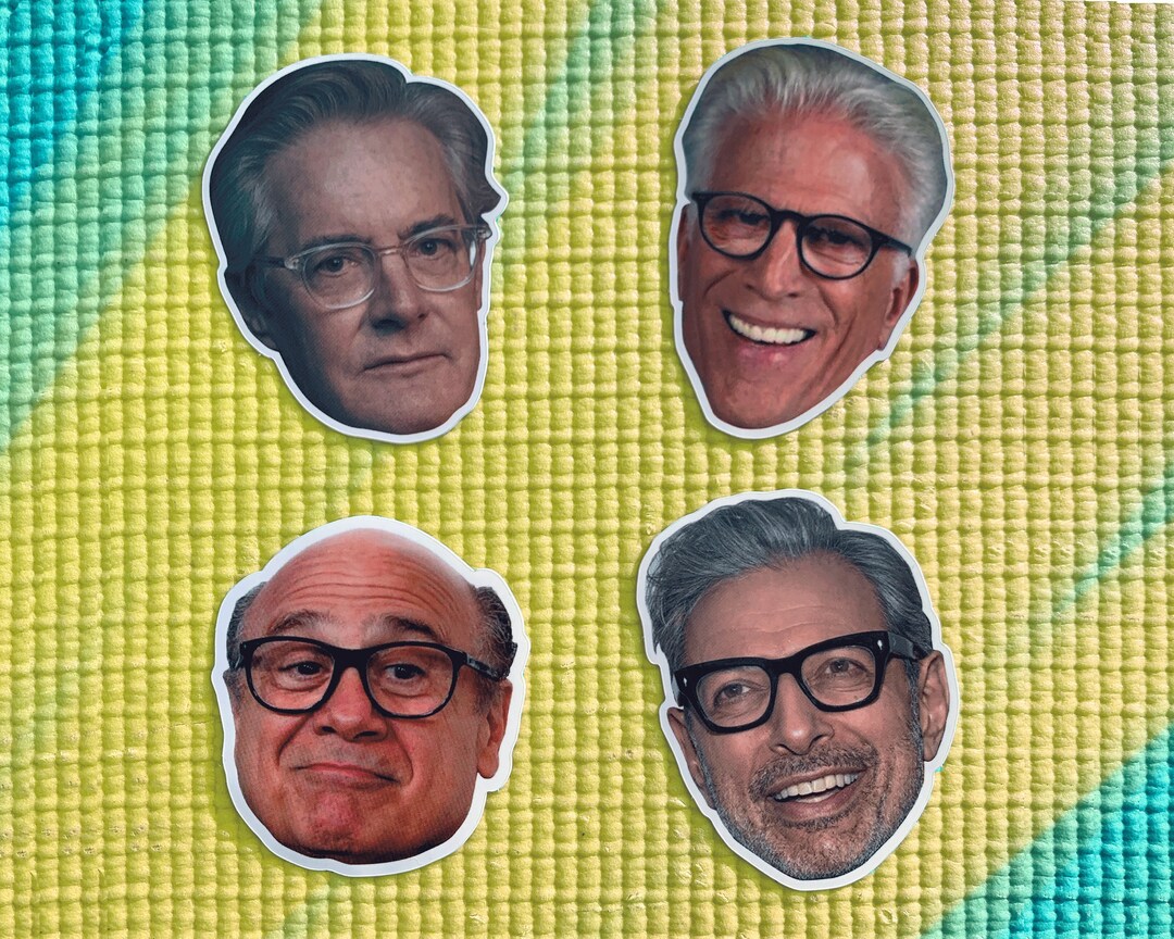 Hollywood Hunks Sticker Pack // Celebrity Sticker Set // Jeff Goldblum ...