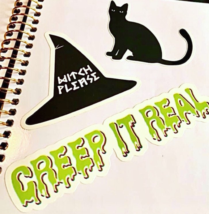 Creep It Real Sticker // Creepy Cute Sticker // Spooky Vinyl - Etsy