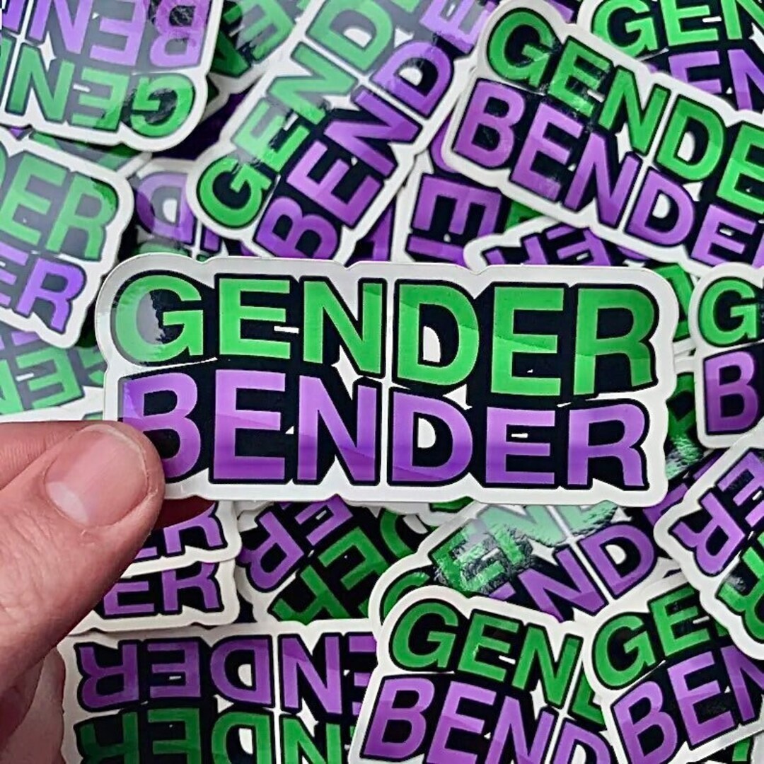 Gender Bender Sticker // Genderqueer Pride Sticker // Non Binary Pride ...