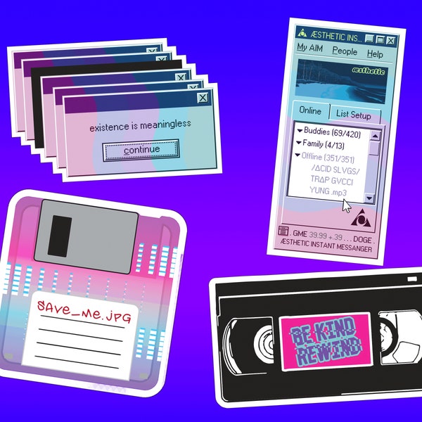 Vaporwave Sticker - Etsy