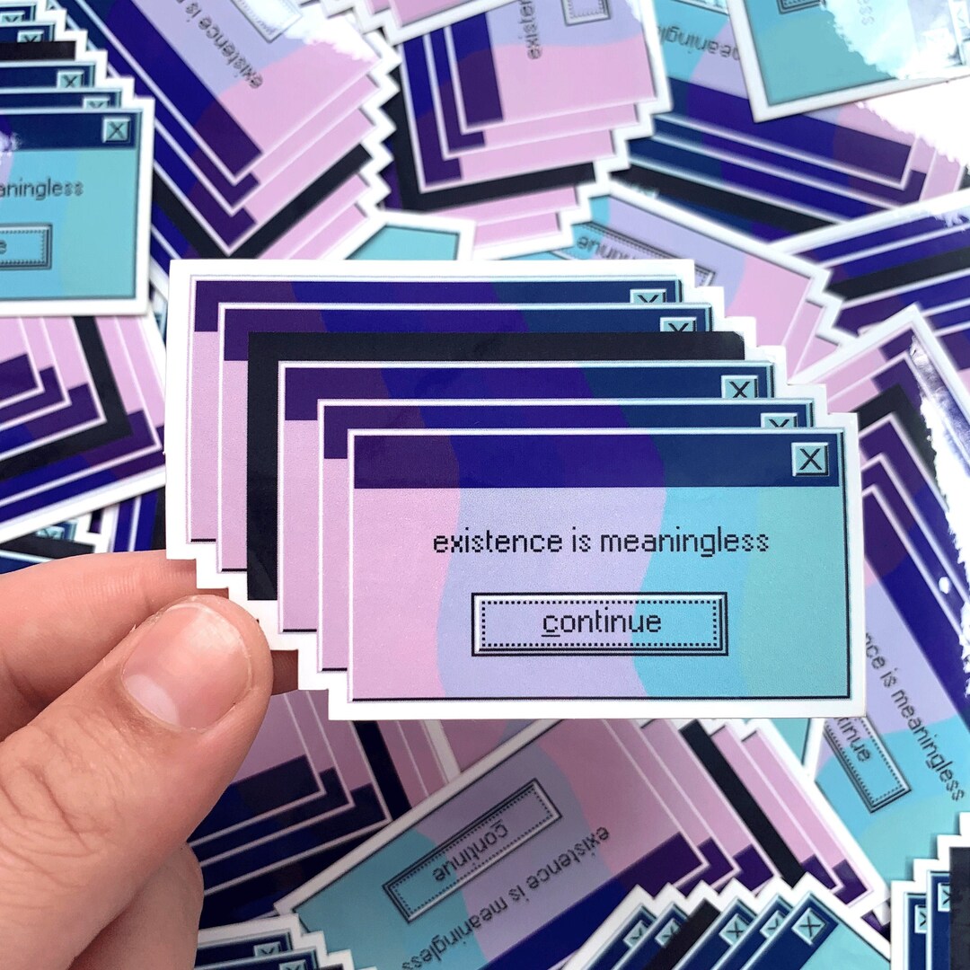 Existence is Meaningless Vaporwave Sticker // Vaporwave Nihilist ...