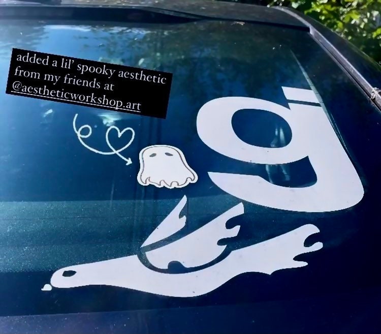 Spooky Ghost Sticker // Creepy Cute Ghost // Ghost Vinyl Decal - Etsy