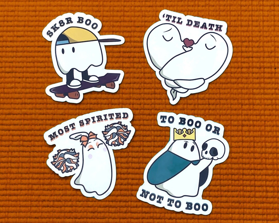 BOO CREW Ghost Sticker Pack // Ghost Pun Sticker Set // Spooky Ghost ...