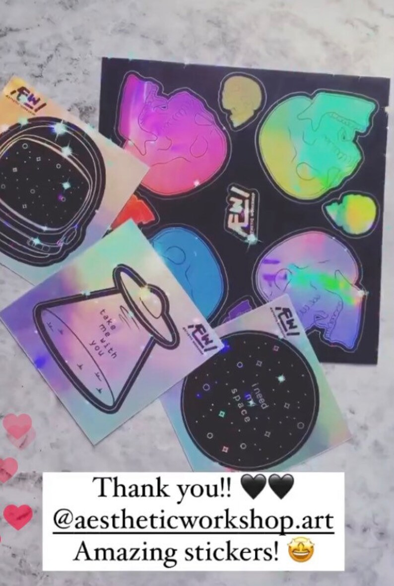 Holographic Space Sticker - I Need My Space Vinyl Decal - Etsy