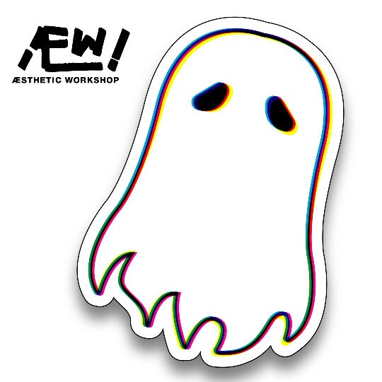 Spooky Ghost Sticker // Creepy Cute Ghost // Ghost Vinyl Decal - Etsy