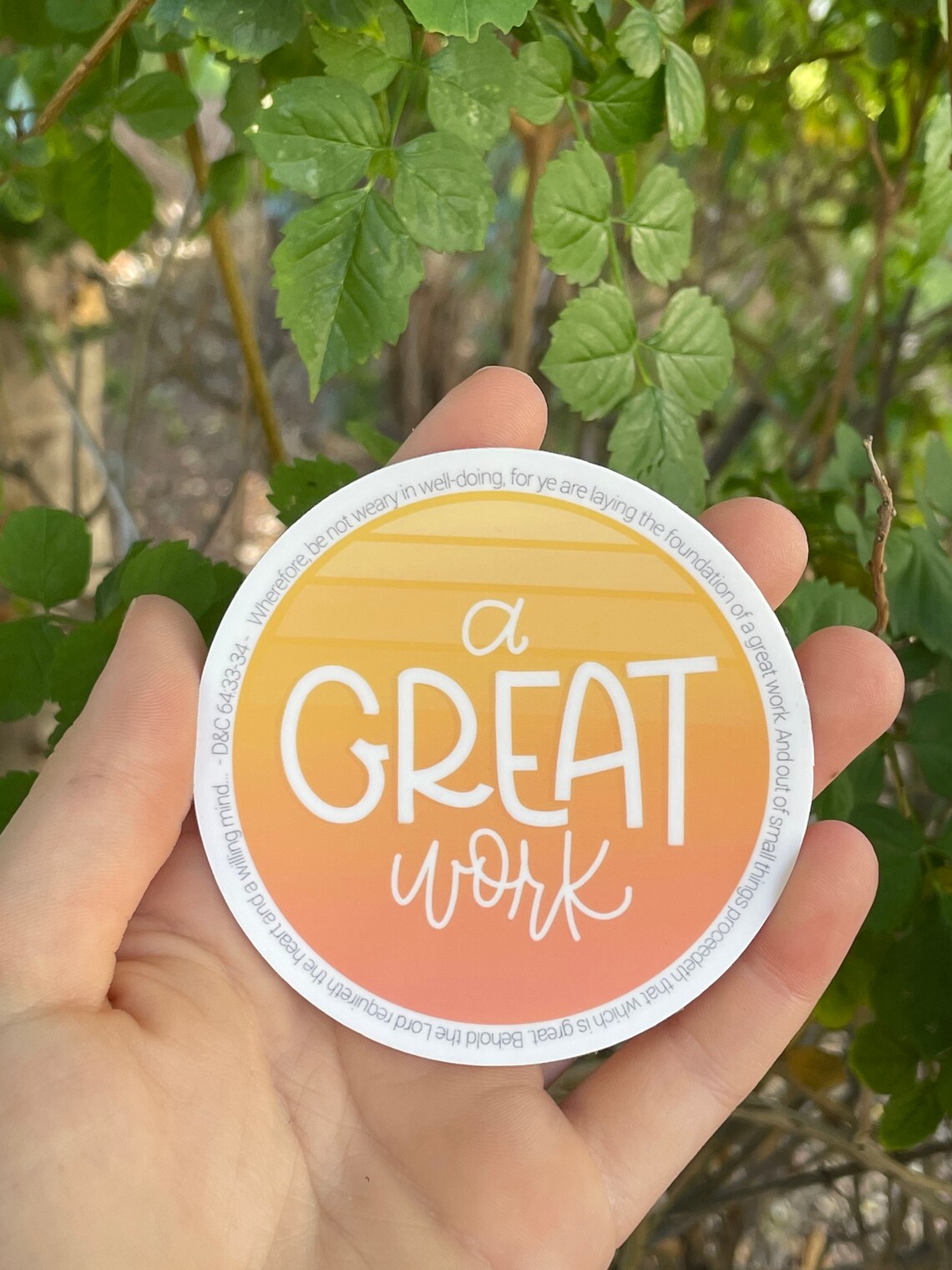 A Great Work, YW Theme, Mutual Theme, Vinyl Stickers, Water Bottle ...