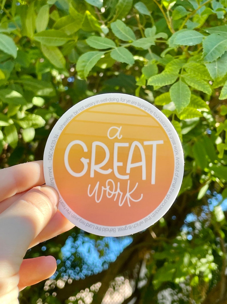 A Great Work, YW Theme, Mutual Theme, Vinyl Stickers, Water Bottle ...