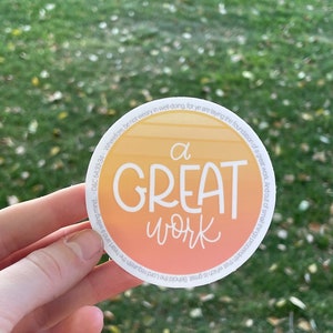 A Great Work, YW Theme, Mutual Theme, Vinyl Stickers, Water Bottle ...