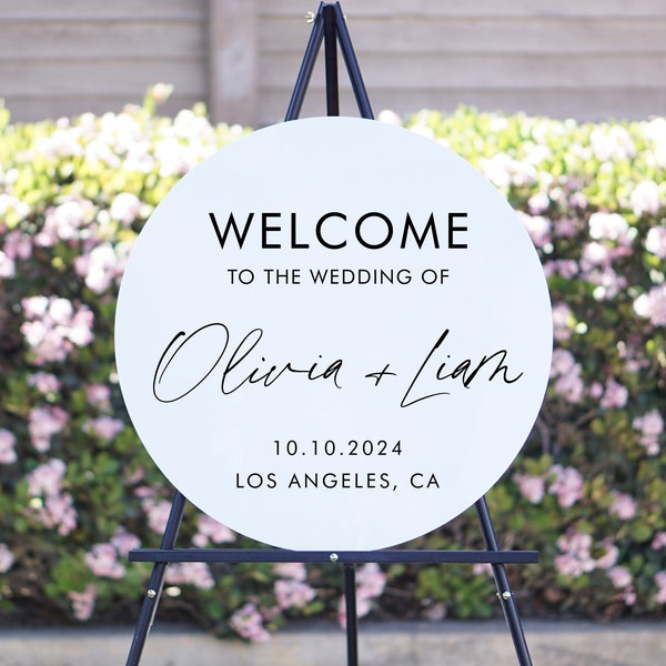 Round Welcome Sign - Etsy