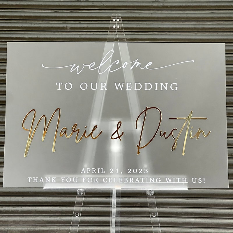 Frosted Acrylic Wedding Sign - Etsy