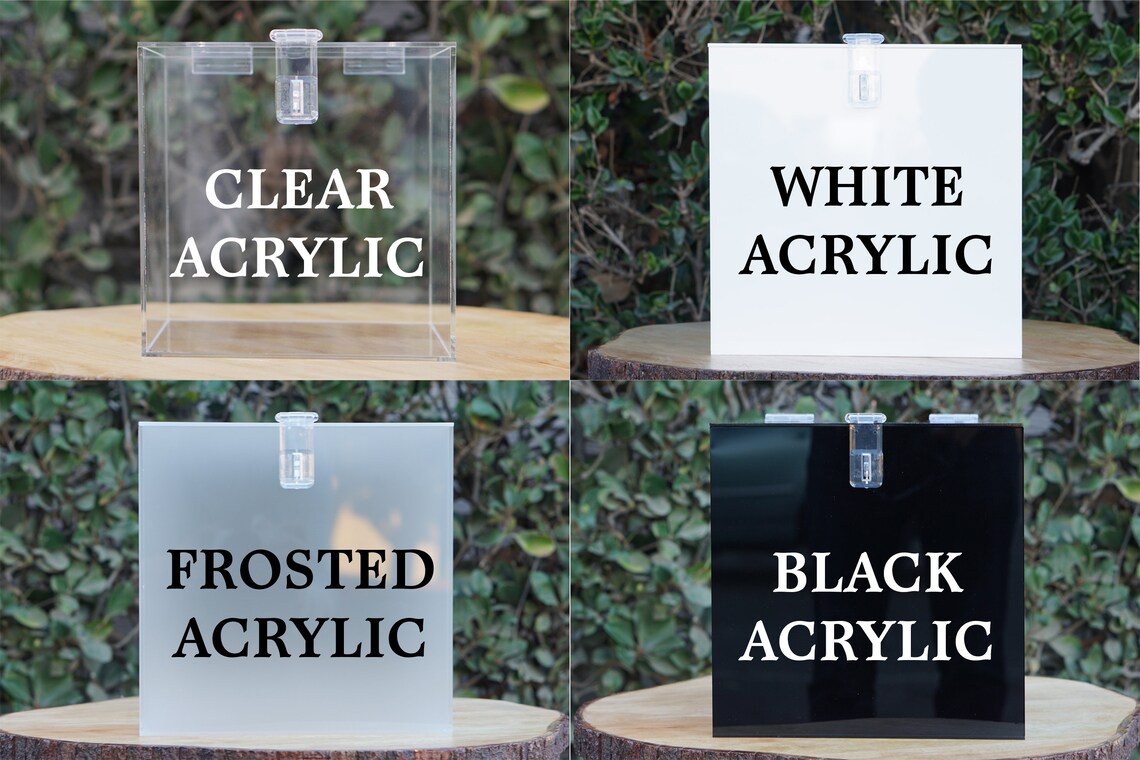 Wedding Acrylic Card Box With Lock and Key HIGH QUALITY - Etsy