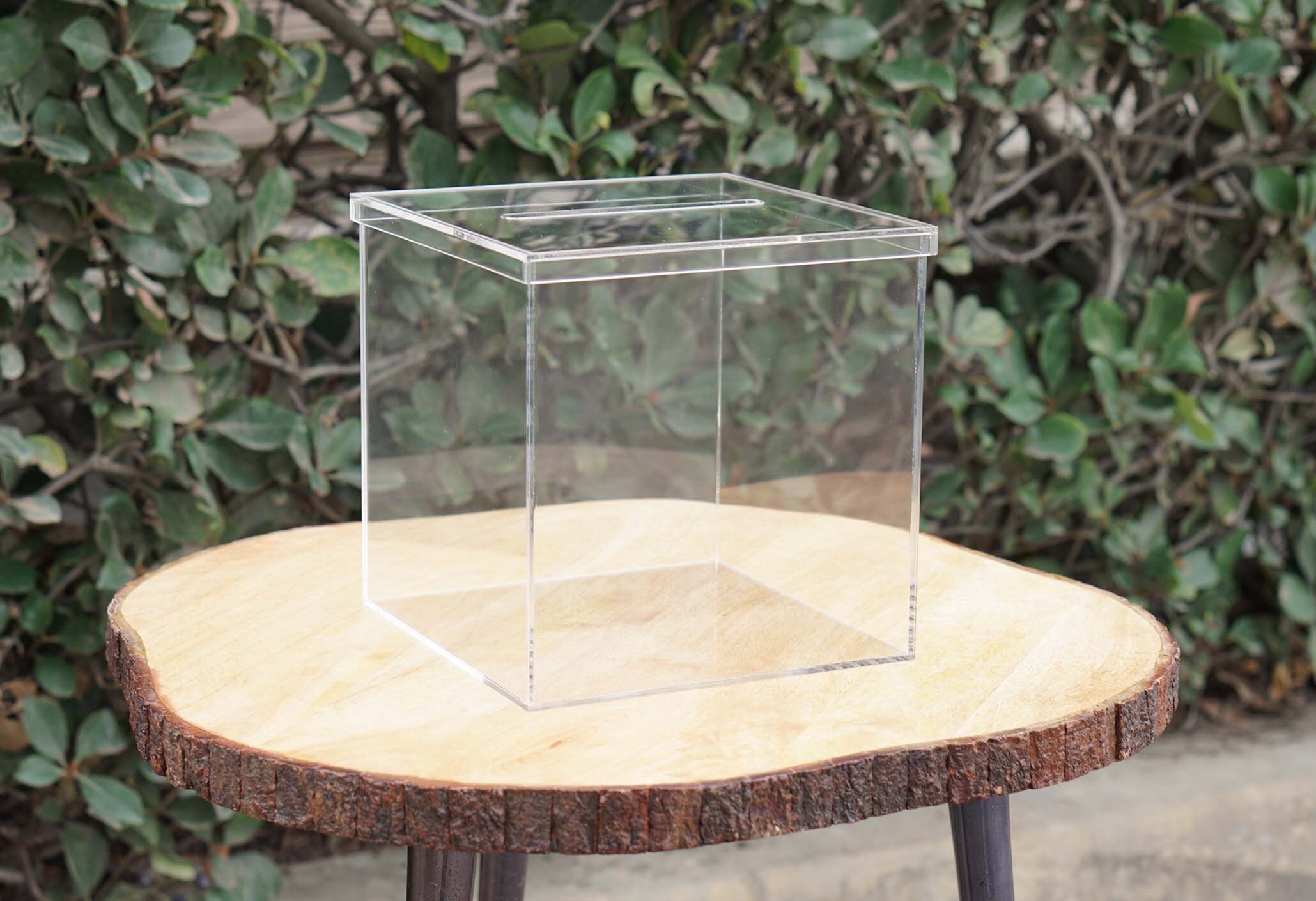 Personalized Acrylic Card Box With Lid | HIGH QUALITY | Wedding Money ...