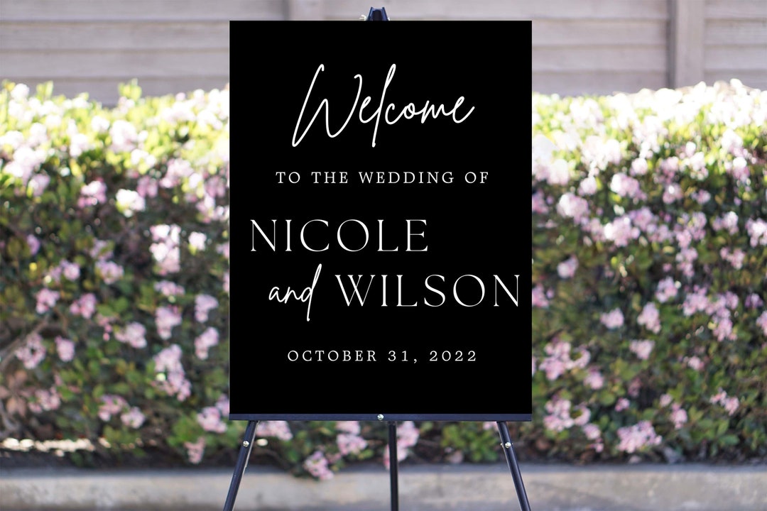 Wedding Welcome Sign Acrylic | Acrylic Sign | Welcome to Our Wedding ...