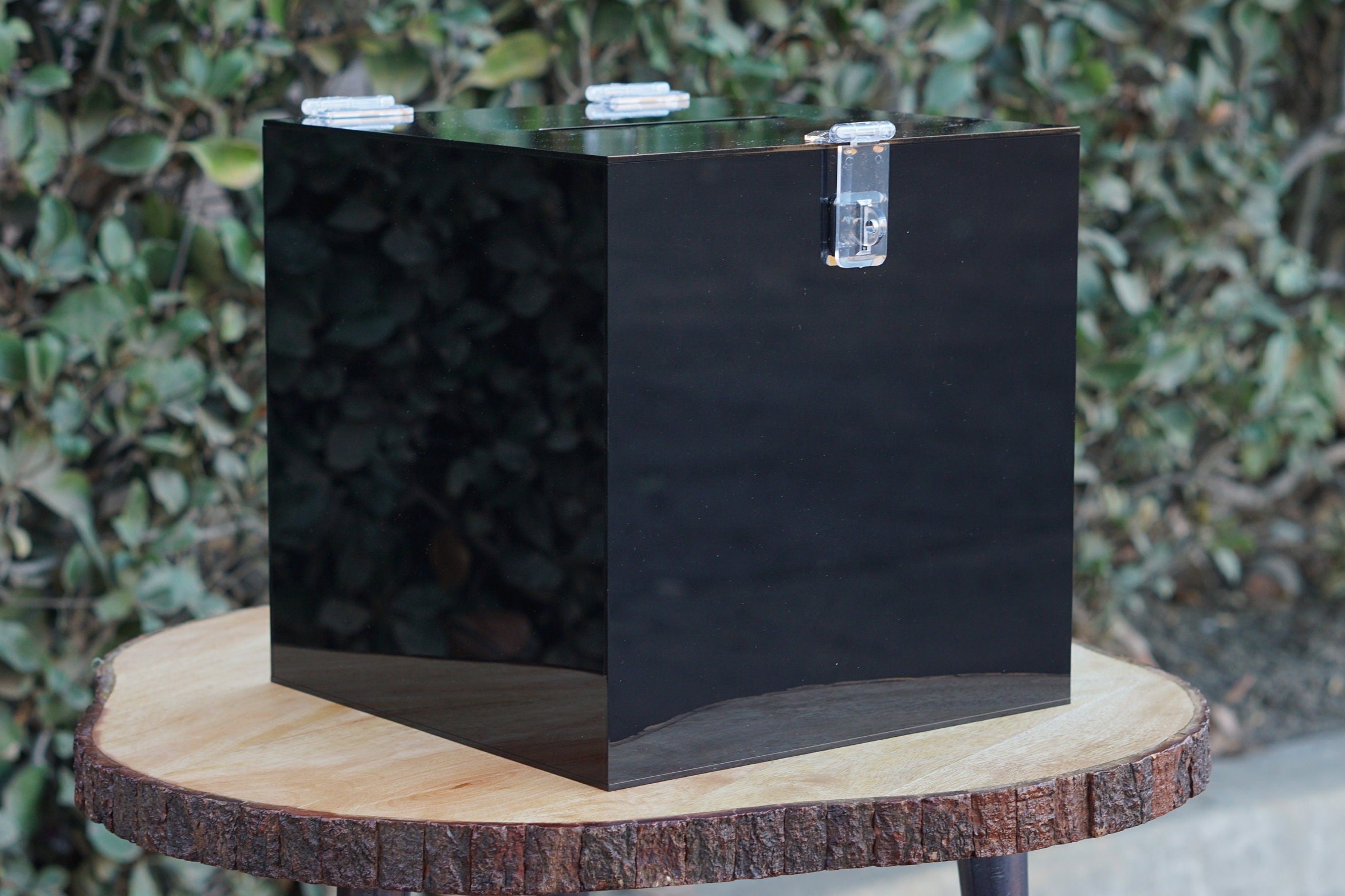 Plain Acrylic Card Box With Latch for Lock and Key HIGH - Etsy