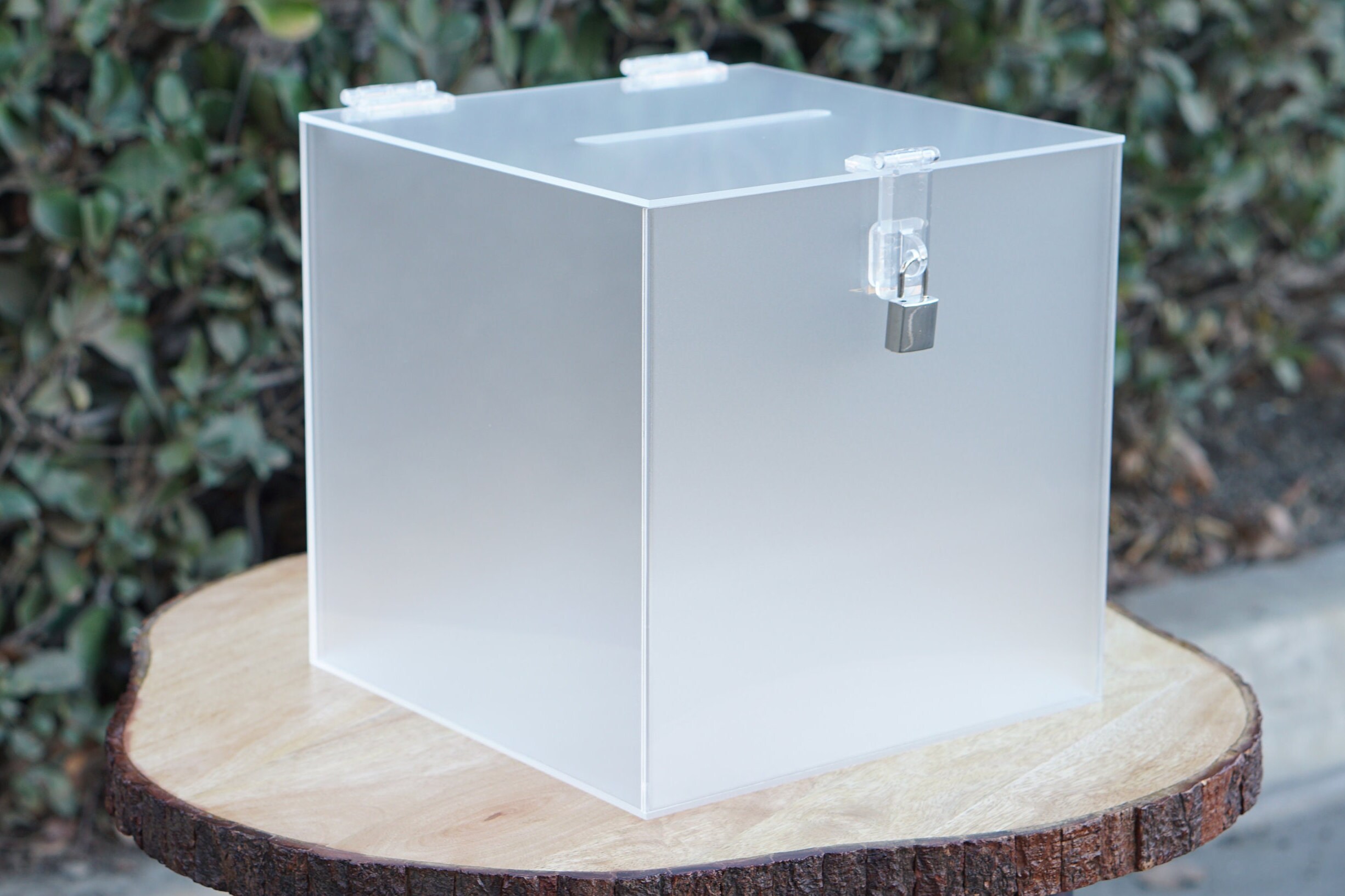 Plain Acrylic Card Box With Latch for Lock and Key HIGH - Etsy