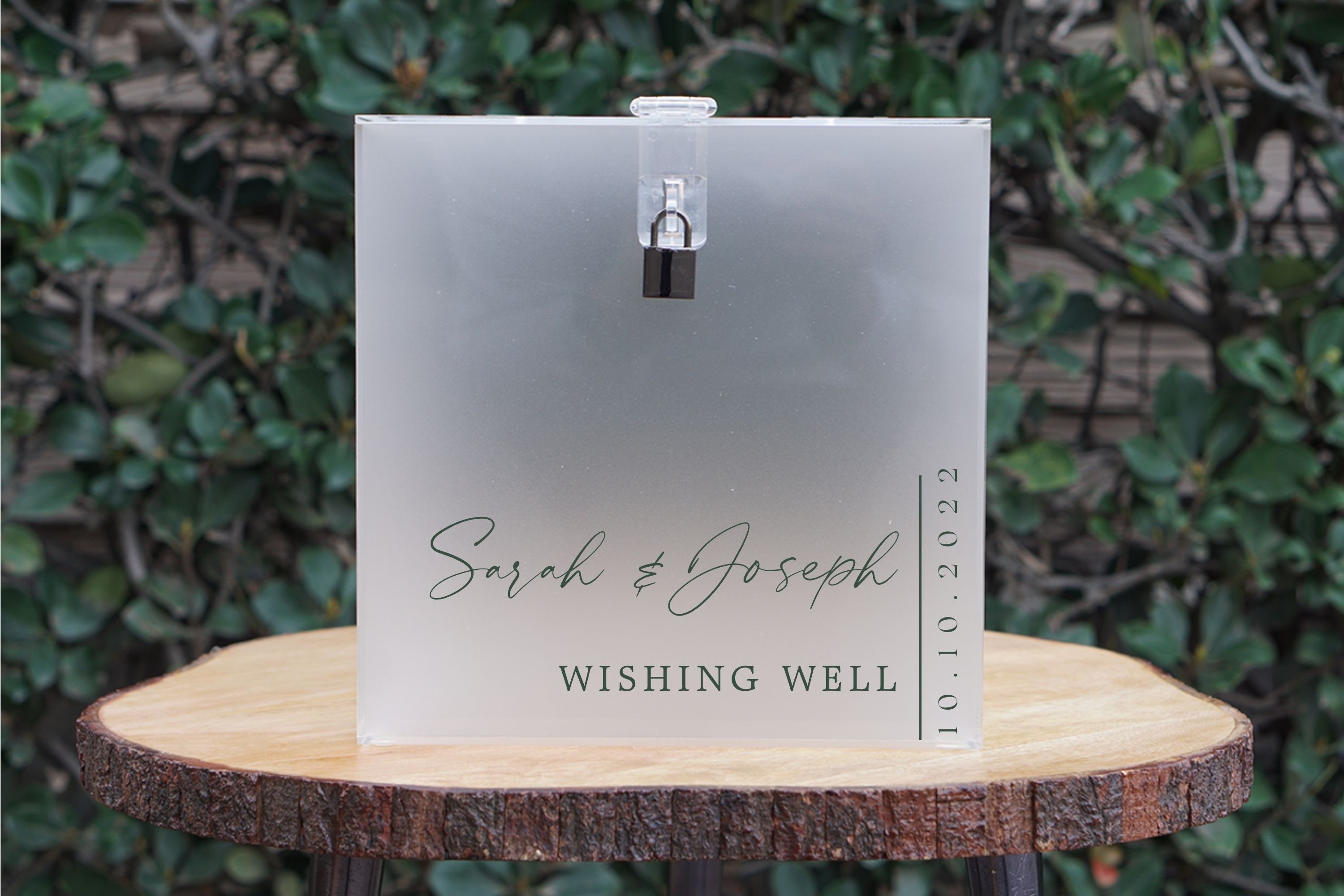 Wishing Well Card Box Customized Wedding Acrylic Card Box With | Etsy
